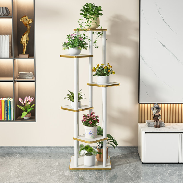 Light luxury flower shelf living room floor-standing high-end new ...