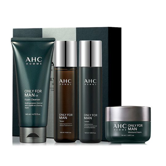 AHC Korean Men's Skincare Set - Hydrating and Moisturizing
