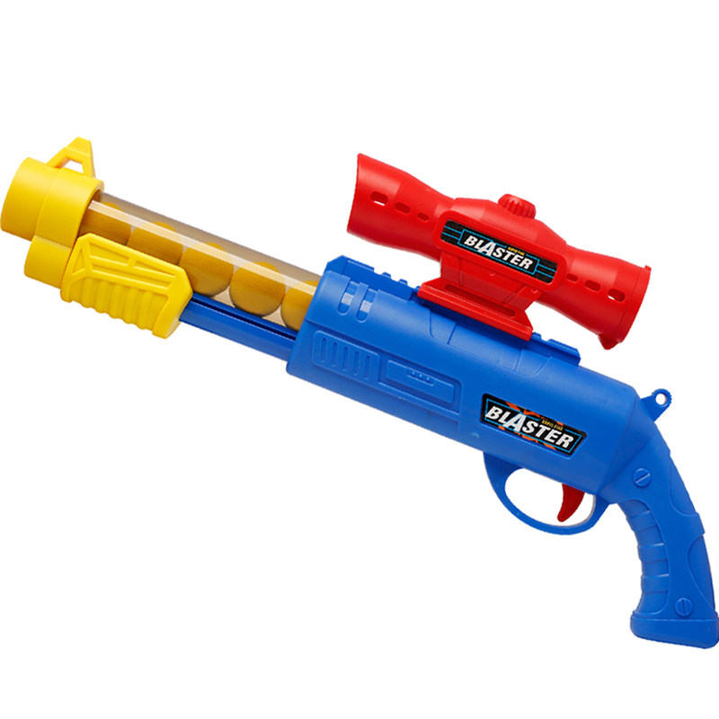 Foam Ball Launcher Rifle - Manual Air Pressure Gun Toy