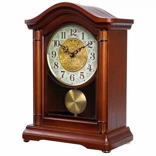Chinese Classical Table Clock - Retro Silent Living Room Ornament