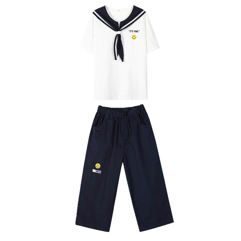 Summer Short-Sleeved Two-Piece Suit for Middle School Students | New ...