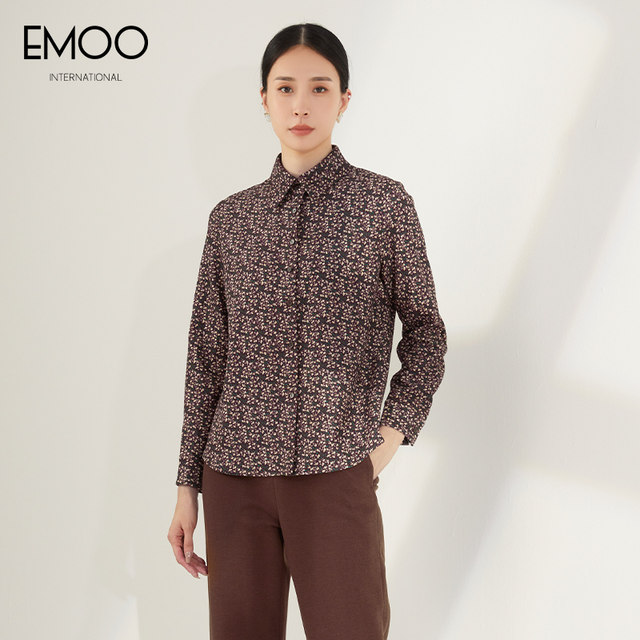 EMOO Yangmen Broken Flower Loose Shirt Women's New Winter Products ...