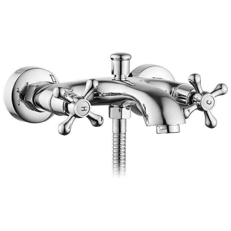 All-Copper Dual-Handle Dual-Control Shower Hot and Cold Faucet ...