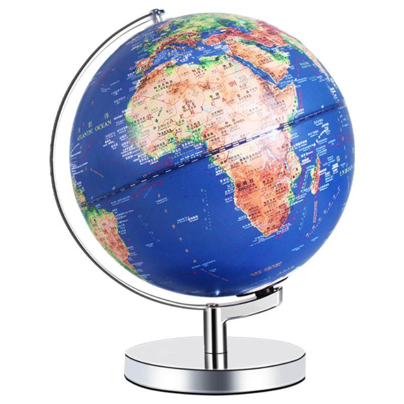 Blue earth globe 3d suspension magic terrain relief ornament pro studenty