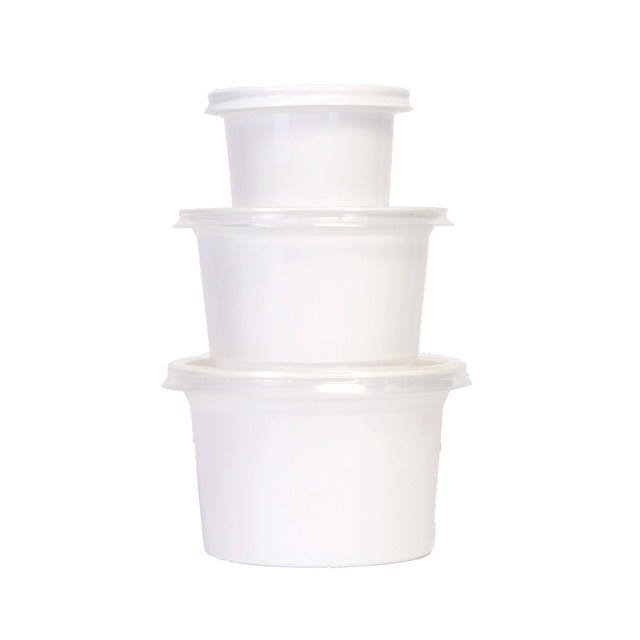 Disposable packing bowl soup and bowl of white cup plastic soup cup ...