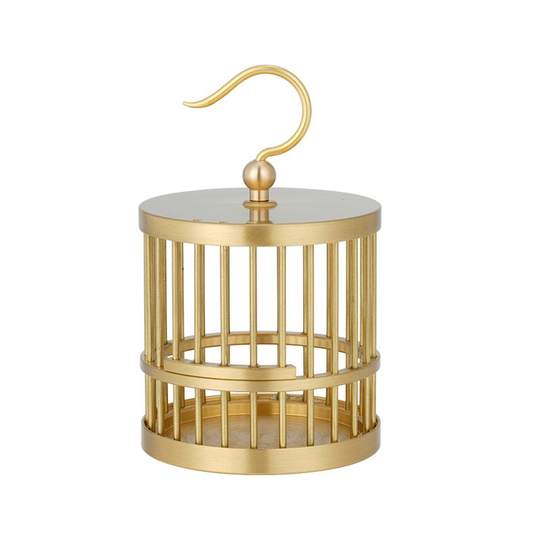 Brass Grasshopper Cage - Large Decorative Cricket Bird Cage Ornament