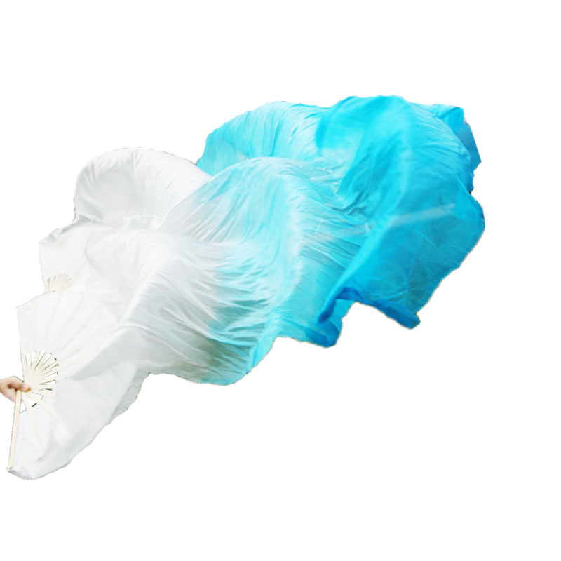 Koi Copy Dance Fan for Children and Adults with Three-Color Gradient Design