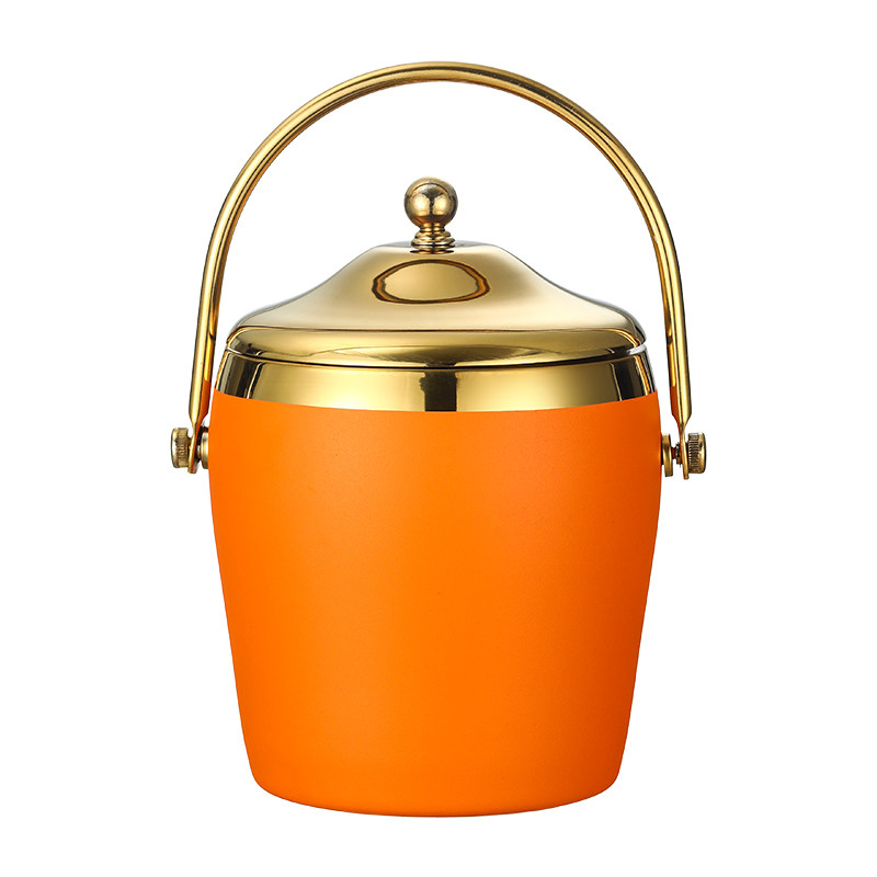 Creative Stainless Steel Double-Layer Portable Ice Bucket - High ...