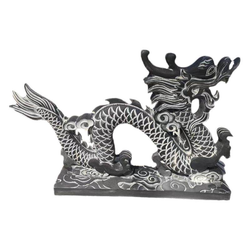 Stone Carving Dragon Blue Stone Dragon Ornaments Gatekeeper Courtyard ...