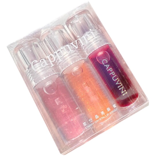 Cappuvini Lip Oil Set - Mirror Lip Gloss, Long-lasting Moisturizing