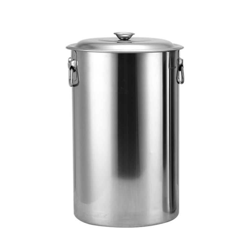 40cm Stainless Steel Milk Tea Bucket with Lid