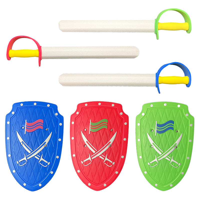 Eva sponge sword weapon pirate knife shield fencing set ...