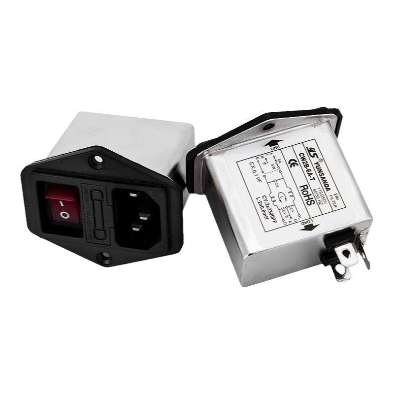 Yunsanda power filter cw2b-10a-t Розетка Страховая Розетка «три в одном», красная с неоновой ...