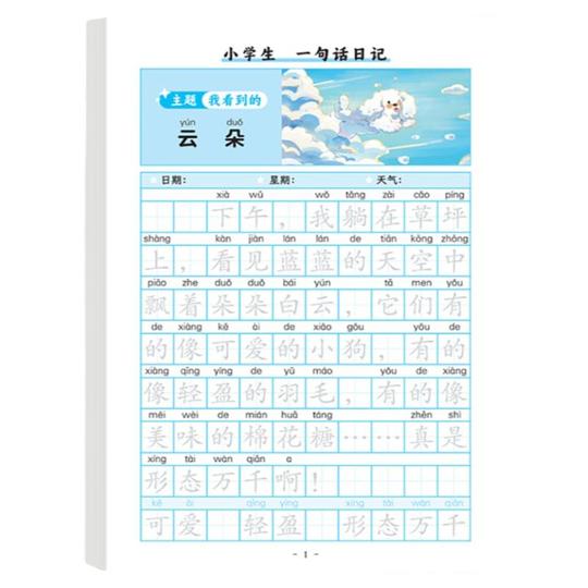 Doubanjiang One Sentence Diary Practice Copybook - Chinese Calligraphy ...