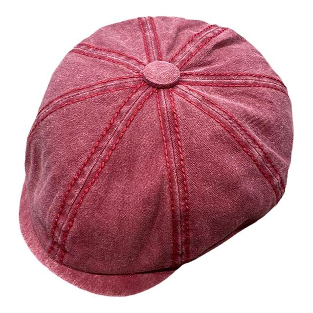 Literary retro front hat men and women versatile denim bell hats ...