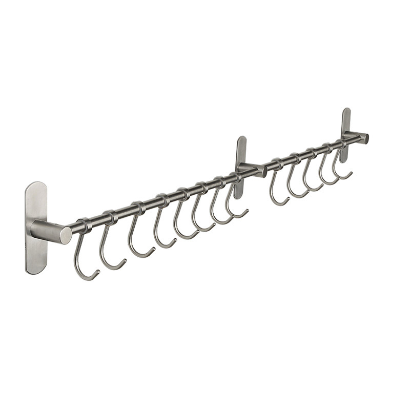 Custom Kitchen Hanging Rod - 304 Stainless Steel Wire Drawing, Movable ...