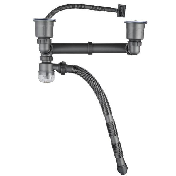Kitchen double sink accessories set drain pipe | Mohan (home ...