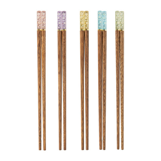 Cherry Blossom Chopsticks - High-End Family Meal Sharing Solid Wood ...