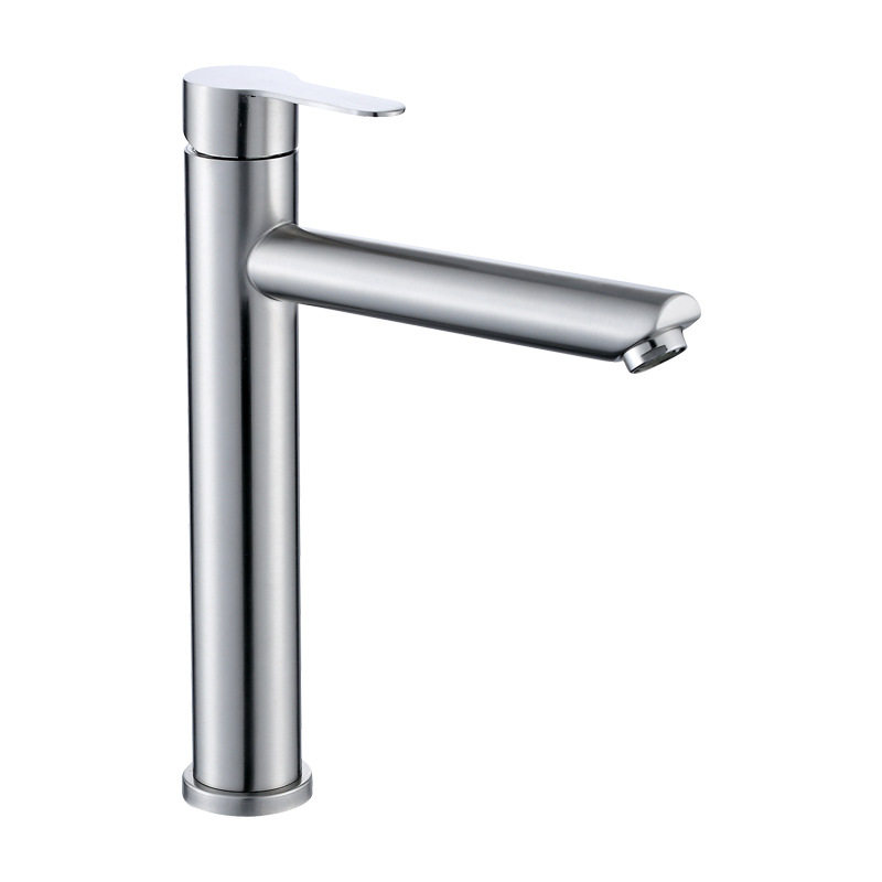 Extended Spout Hot and Cold Mixed Art Basin Faucet Countertop Wash Basin
