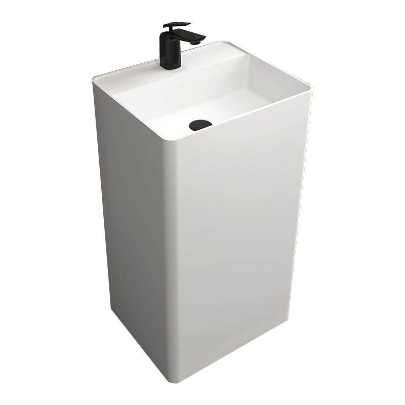 Behons square lavabo de columna de piedra artificial para hoteles y hogares