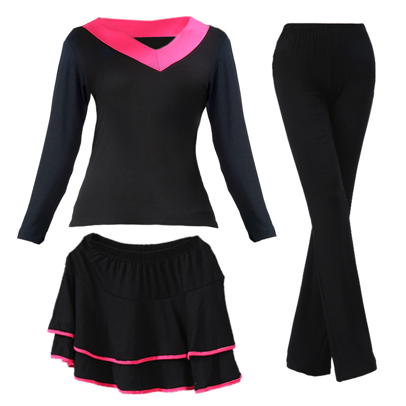 Fansile Women's Modal Dance Set - Long Sleeve Dance Clothes for Square ...