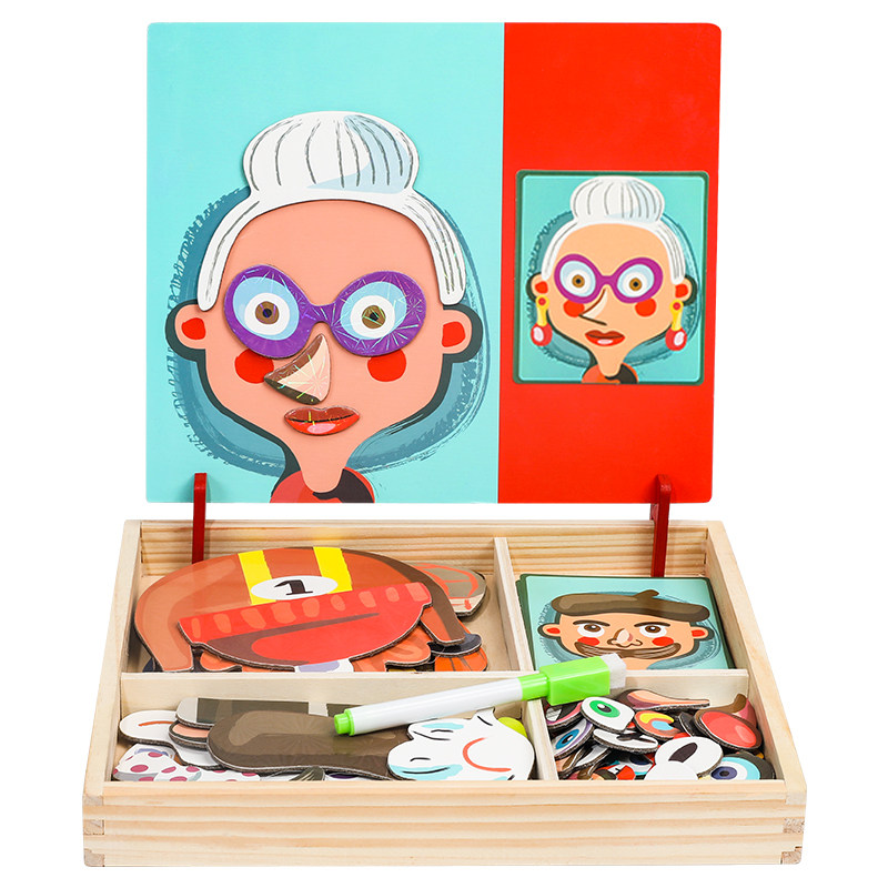 Puzzle Magnético Moondog - Juguete Educativo de Madera para Niños ...