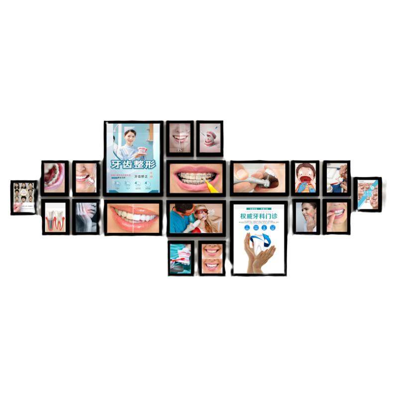 Dental Clinic Solid Wood Photo Wall Decoration