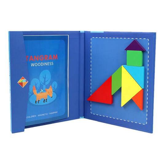 Tangram Puzzle Magnetic Wooden Kindergarten Teaching Aids for Primary ...