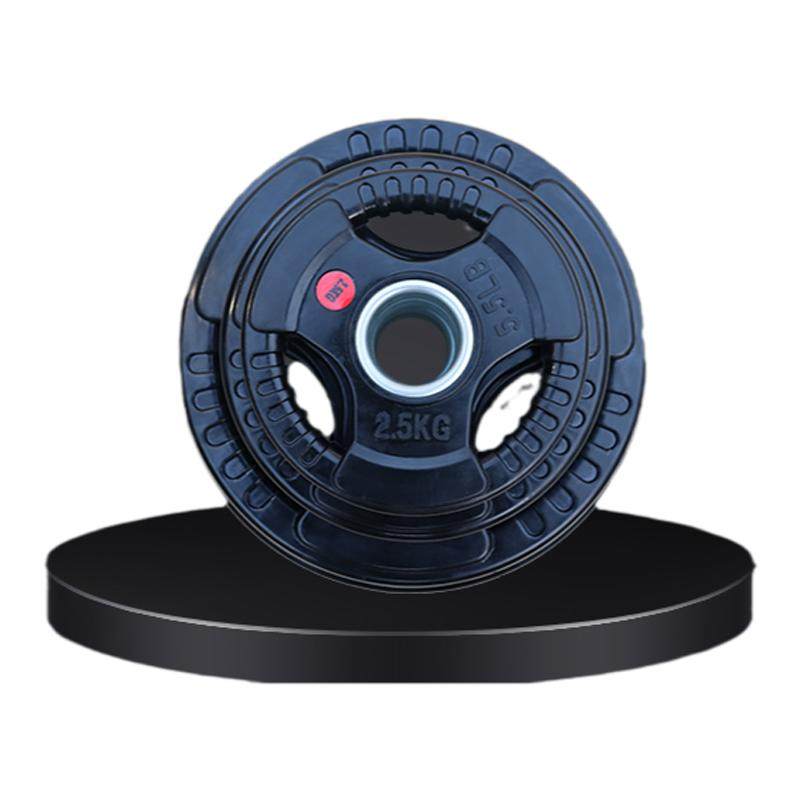 Barbell Plates - Cast Iron Rubber-Coated Universal Fitness Equipment ...