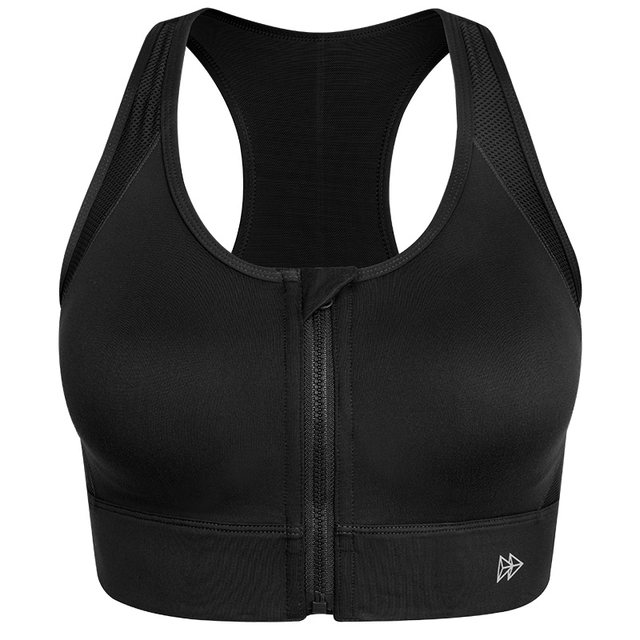 Yvette Classic Stable Cup High Strength Front Zipper Sports Bra ...
