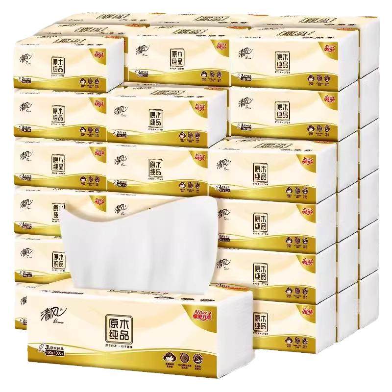 Qingfeng Tissue Paper - 100 Packs of Logs, Pure Product Family Pack ...