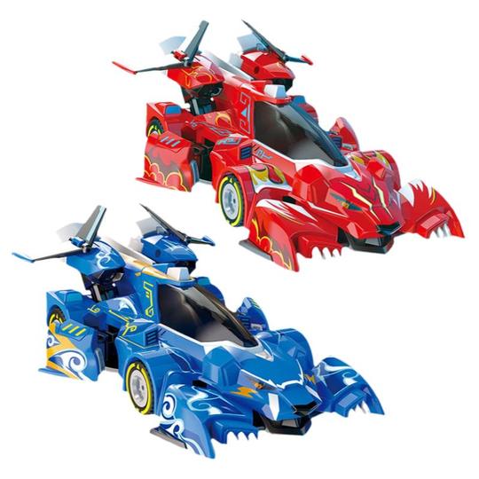 Ggbond Pigman Transforming Racing Hero Toy - Red Flame Lie Leopard