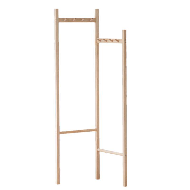 Nordic Solid Wood Floor-to-Ceiling Corner Hanger Rack