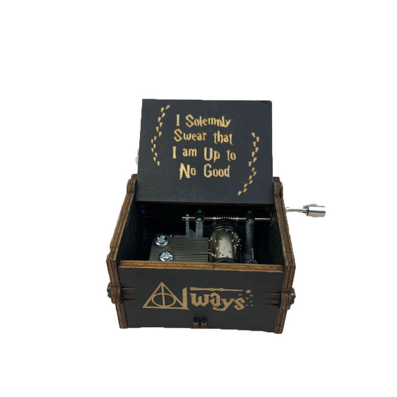 Harry Potter Music Box - Wooden Hand-Cranked Clockwork Gift