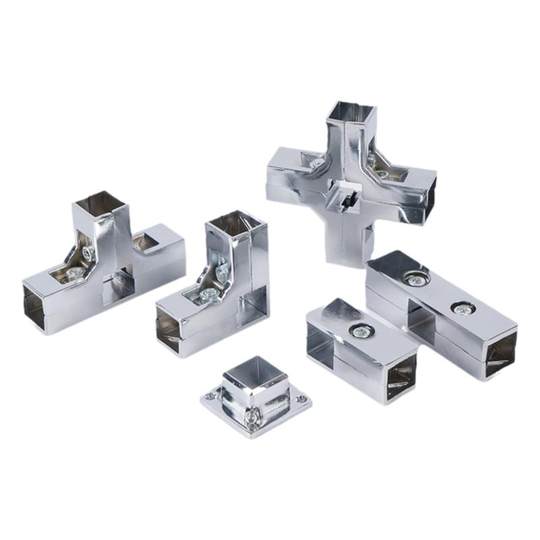 25mm Square Pipe Connector | Stainless Steel Joint Fastener for Square ...