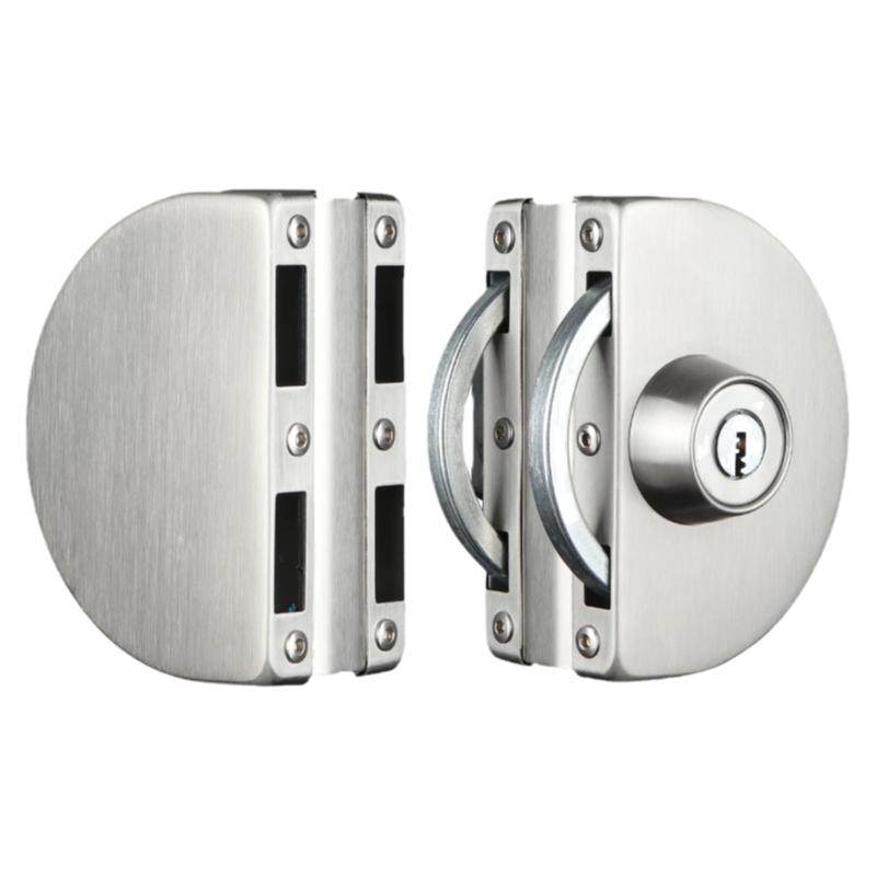 Frameless Sliding Tempered Glass Door Lock Without Opening Double ...