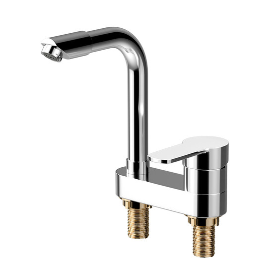 All-Copper Washbasin Faucet - Hot and Cold Water Double Hole Tap