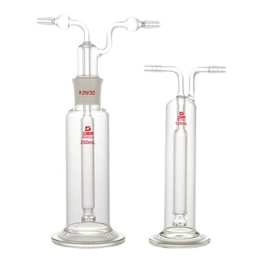 Sanaisi Gas Washing Bottle Set - 125-2000ml Monteggia Porous Straight ...