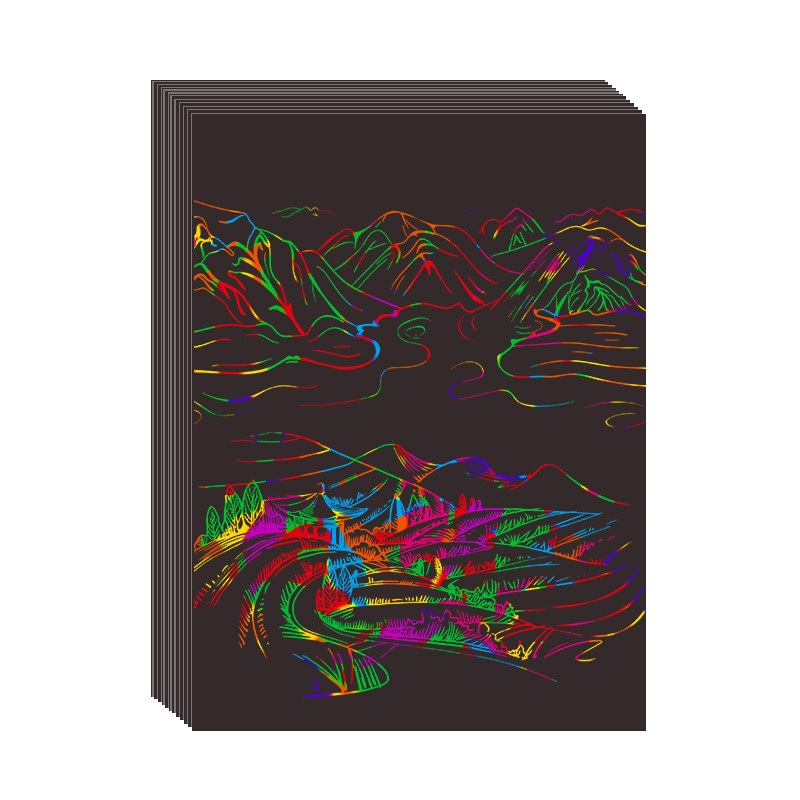A4 Scratch Paper - Children's Art Scratch Painting Kit - DIY Creative ...