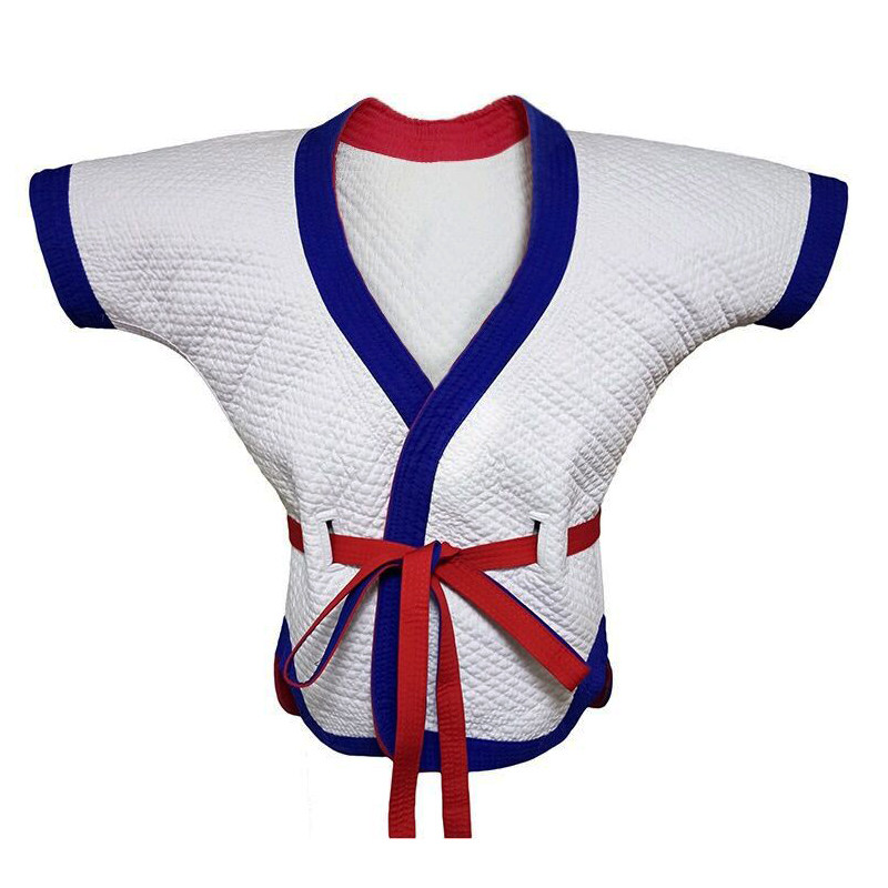 Chinese Style Wrestling Clothes - Traditional Red and Blue Girdle