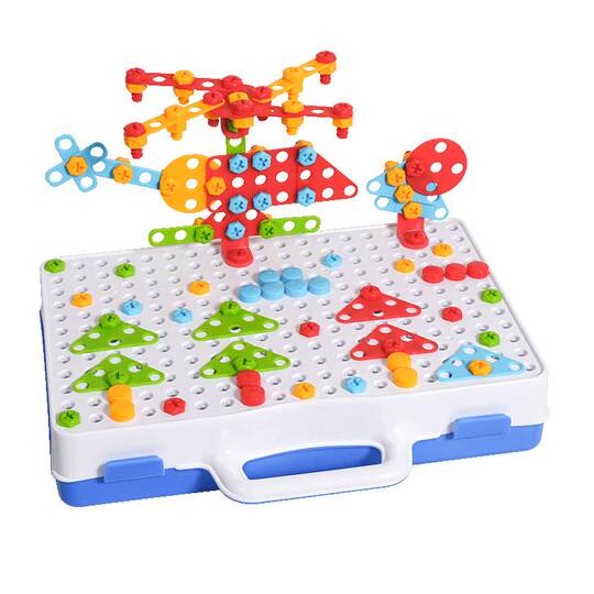 Children's Screw Assembly Toy Set with Electric Drill - Puzzle ...
