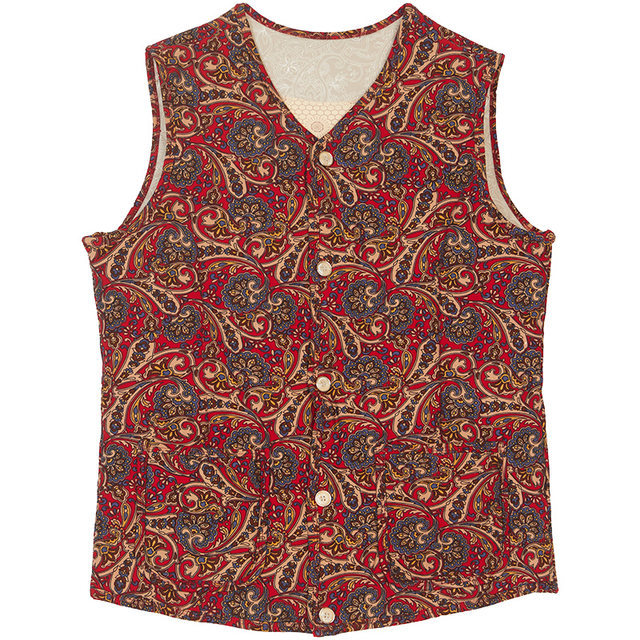 Copper Ox Wool Home Printed Vest for Women 2024 Autumn and Winter New ...