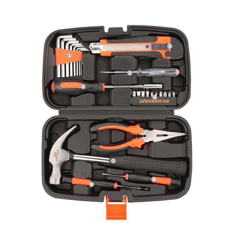 Greener 25-Piece Home Repair Tool Set - Metal Hardware Combination