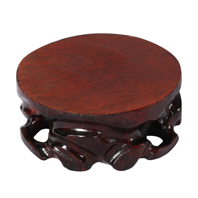 Taishan Stone Buddha Statue - Solid Wood Root Carving Base