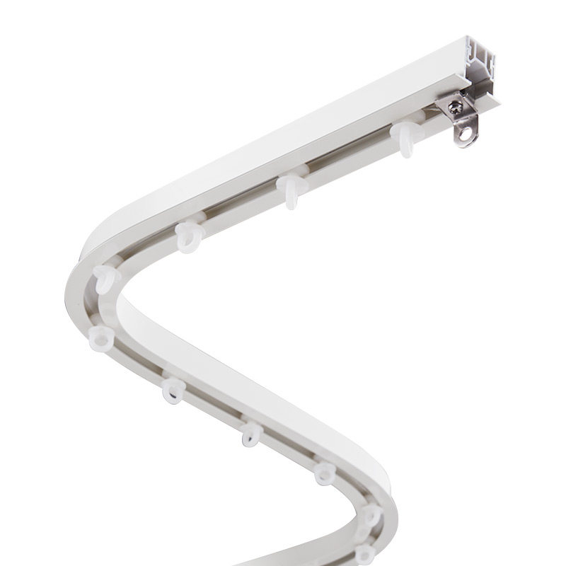 Invisible Curved Curtain Track for Bay Windows