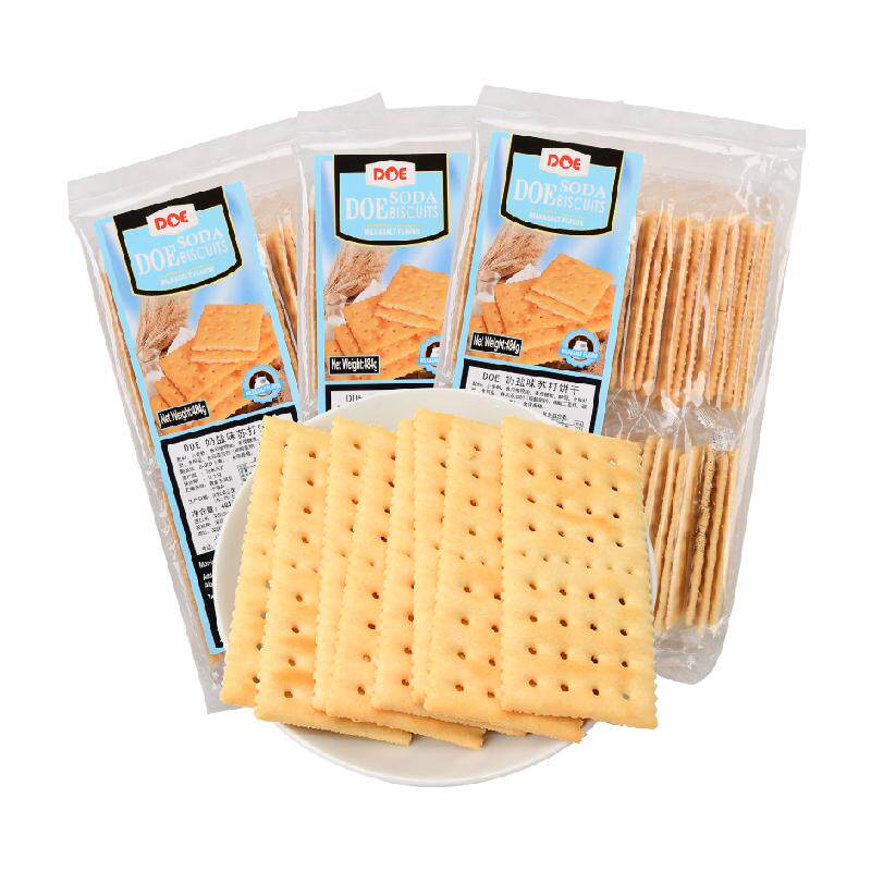 Doe Melk Zout Soda Koekjes 484g x 3 - Geïmporteerd uit Maleisië