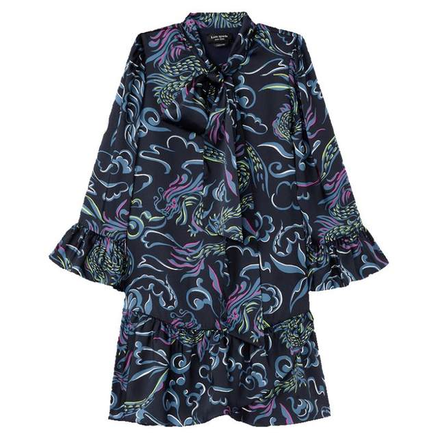 kate spade ks lunar new year year of the dragon bow tie dress light ...