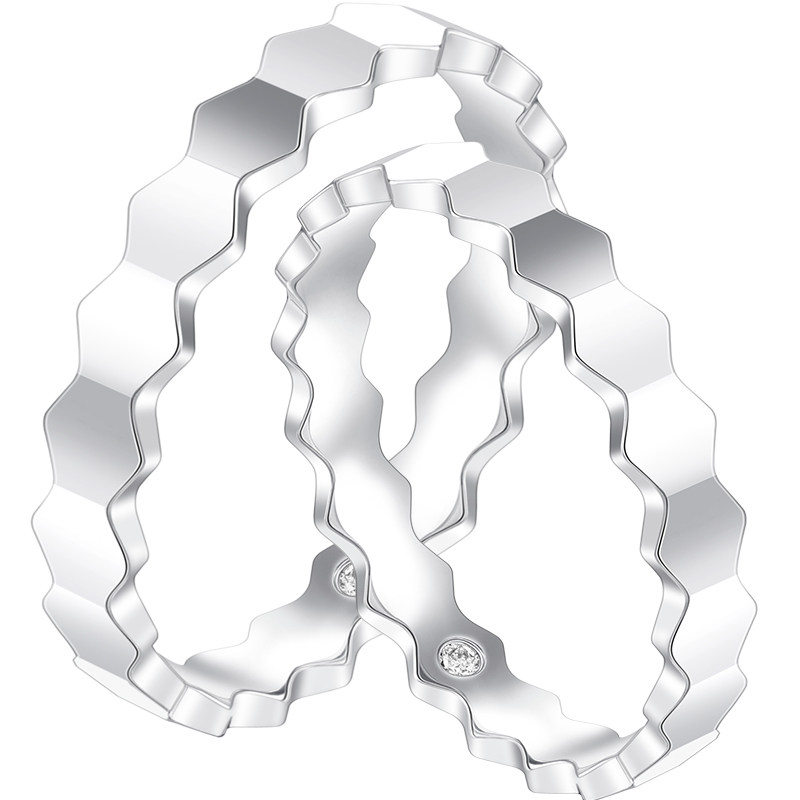 Bague diamant platine crd kelaidi pt950 pour couples