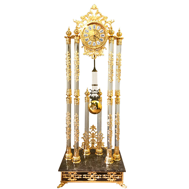 European-Style Large Pendulum Floor Clock for Living Room
