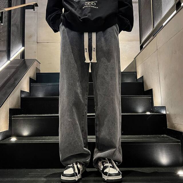 Denim pants men's spring and autumn tide brand 2024 new straight tube ...